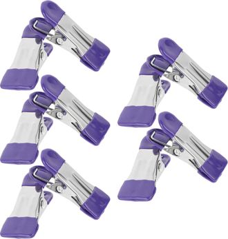 Pretyzoom W&auml;scheklammern 10 St&uuml;ck Aus Kunststoff Mit Rutschfesten Z&auml;hnen Kompakte Clips F&uuml;r Kleidung Und Snackbeutel Magnetisch Winddicht Vielseitig F&uuml;r Haushal