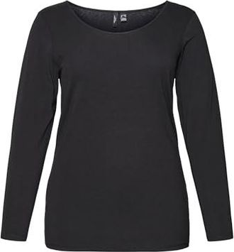 Vero Moda Vero Moda Curve VMPAXI LS Soft U-Neck-S Curve Noos Col en U, Black, XL-52/54 Femme