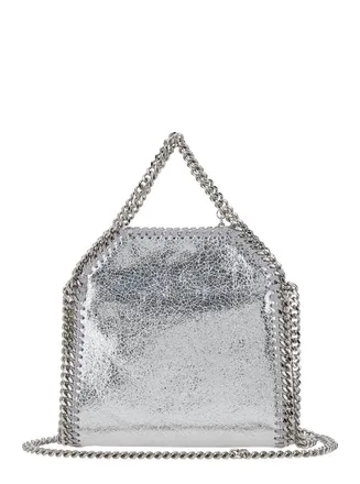 Stella McCartney Womens Crossbody Bag Falabella Metallic Ecoleather Polyester Shoulder