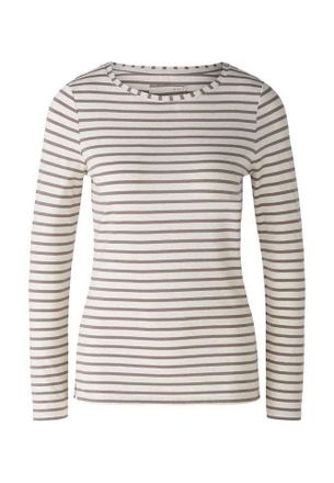 Oui Langarmshirt SUMIKO elastische Cotton-Modalmischung