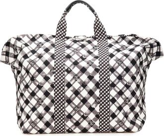 Chanel Shopper - Printed Canvas Gingham Weekender Tote - Gr. unisize - in Schwarz - für Damen