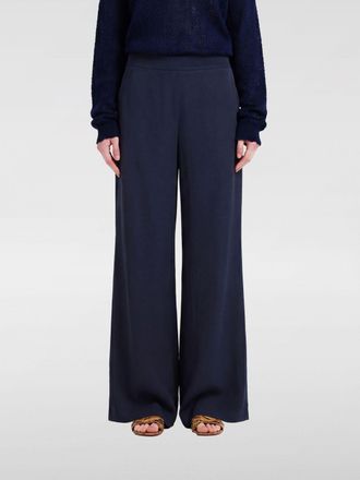 Momoni Pantalon palazzo taille haute en m&eacute;lange de soie
