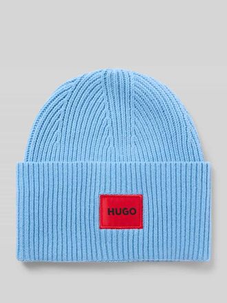 HUGO BOSS M&uuml;tze mit kontrastfarbenem Logo-Patch