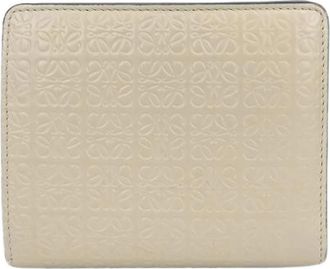 Loewe Portefeuille Bi-fold Pre-owned - Femme - Pre-owned - Beige - Taille: ONE Size