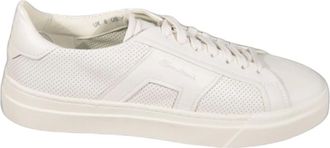 Santoni Homme, Chaussures, Blanc, Taille: 43 1/2 EU Baskets
