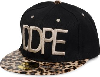 styleBREAKER Snapback Cap DDPE im Leo Design mit Schlangen Pr&auml;gung, Baseball Cap, verstellbar, Unisex 04023034, Farbe:Schwarz-Beige