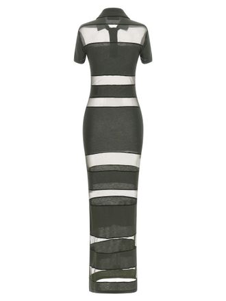 Coperni Womens Bicolor Cotton Long Dress