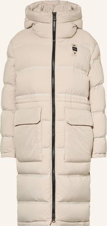 Blauer Daunenmantel Auck beige
