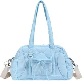 Generic Sac fourre-tout matelass&eacute; pour femme, grand sac &agrave; bandouli&egrave;re avec noeud mignon, sac &agrave; main l&eacute;ger et moelleux pour enseignant, infirmi&egrave;re, travail, sa