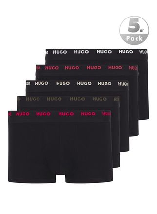 HUGO BOSS Herren Trunks schwarz Baumwolle & Mix unifarben