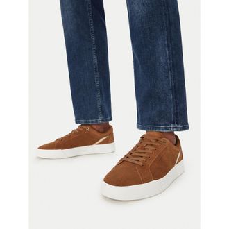 Tommy Hilfiger Sneakers Tommy Hilfiger Th Court Premium Suede FM0FM05880 Braun