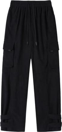 Generic Pantalon cargo pour homme - Grande taille - Velours c&ocirc;tel&eacute; fin - Jambes larges - Plusieurs poches - Confortable - Doux pour la peau - Pantalon de jogg