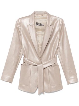 Herno Blazer aus Lam&eacute; - Nude
