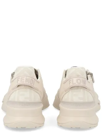 Fendi Mens Sneakers Flow White Leather Trainers