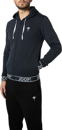 Joop Herren Sweatjacke blau Jersey-Baumwolle unifarben