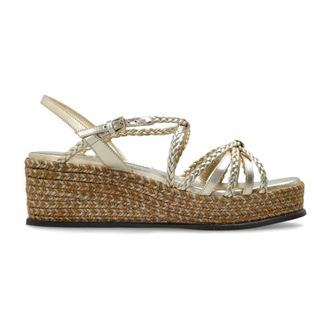 Jimmy Choo London Femme, Chaussures, Jaune, Taille: 35 EU Sandales compens&eacute;es Nyra 60