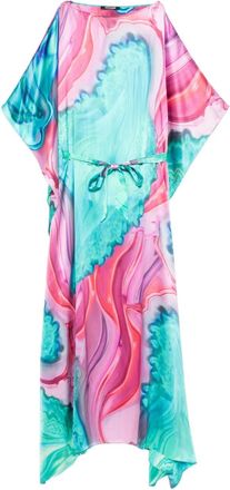 Roberto Cavalli robe mi-longue imprimée - Vert