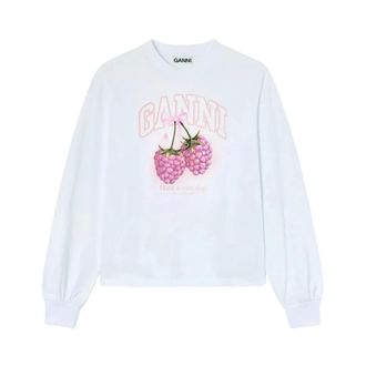 Ganni Damen, Sweatshirts & Hoodies, Wei&szlig;, XSGr&ouml;&szlig;e
