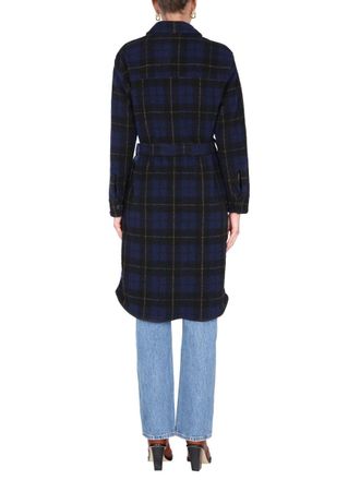 Woolrich Wool Blend Trench Coat - Blue