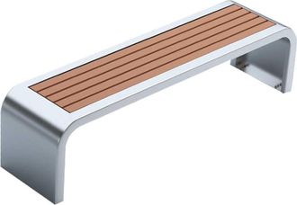 Generic Gartenbank Holz wetterfest Edelstahl sitzbank Outdoor Stabile Struktur Rostschutz Parkbank pflegeleicht holzbank Outdoor f&uuml;r Garten, Balkon, Terrasse(