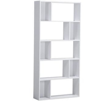 Beliani Bücherregal mit 5 Ebenen ORILLA 174 cm Weiß