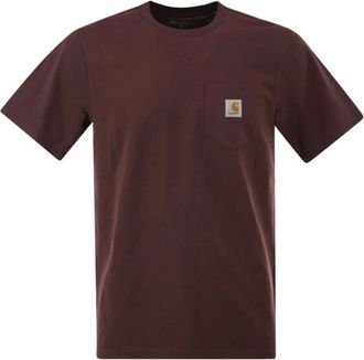 Carhartt Work in Progress Short Sleeve Pocket T-Shirt - - Tops - Herren - Rot - XL