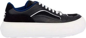 Moschino unisex, Chaussures, Noir, Taille: 43 EU Baskets en maille de cuir de veau et daim