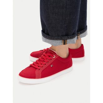 Tommy Hilfiger Sneakers aus Stoff Tommy Hilfiger Th Low Vulc FW0FW09390 Rot