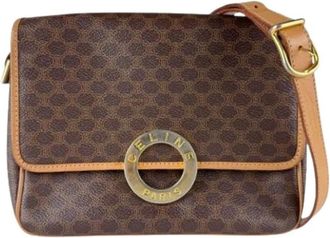 Celine Pre-owned Sac bandouli&egrave;re en toile - Femme - Pre-owned - Brun - Taille: ONE Size