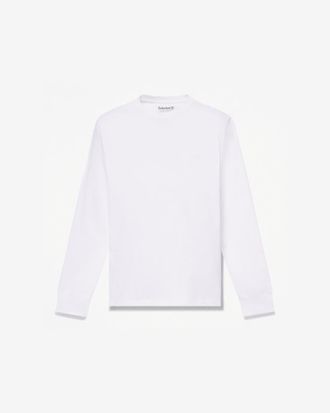 Timberland Dunstan River Langarmshirt in schmaler Passform mit Stickerei f&uuml;r Herren in Wei&szlig;, Herren, Wei&szlig;, Gr&ouml;&szlig;e