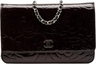 Chanel Sac bandouli&egrave;re matelass&eacute; en cuir verni doccasion - Femme - Pre-owned - Brun - Taille: ONE Size