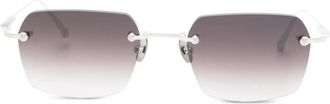 Matsuda rimless rectangular sunglasses - Argent