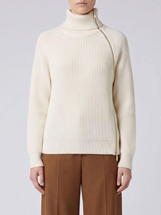 Liu Jo Gerippter Rollkragenpullover aus Wollmischung mit versetztem Rei&szlig;verschluss