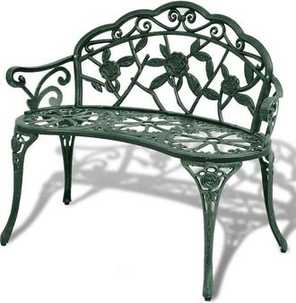 vidaXL Vidaxl - Banc de jardin 100 cm Aluminium coul&eacute; Vert