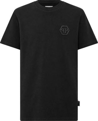 Philipp Plein Round-neck T-shirt Embroidery Hexagon