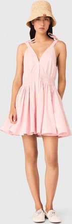 Maje Robe Courte &Eacute;vas&eacute;e En Coton - Rose - Maje