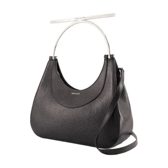 Alexander McQueen Textured Lambskin Shoulder Bag - Black