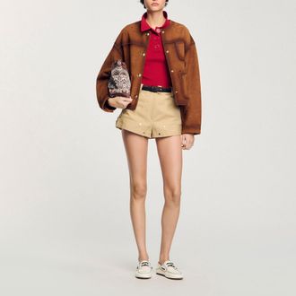 Sandro Poloshirt aus Rippstrick