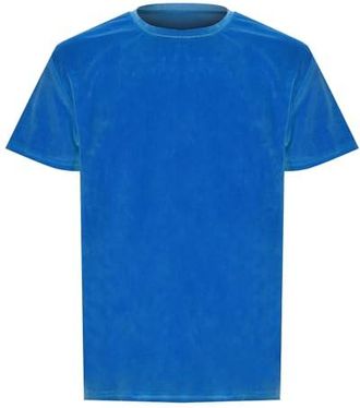 Generic T-shirts hommes velours velours mode hip-hop slim simple manches courtes, BU1, 3XL