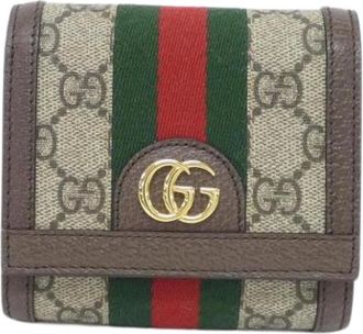 Gucci Portefeuille long (bi-pli) Pre-owned - Femme - Pre-owned - Beige - Taille: ONE Size