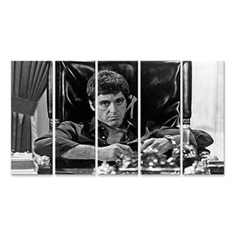 Islandburner Tableau sur toile Pacino Scarface Tony Montana Cult Gangster Film Hollywood Icône V3 Cadre Affiche Poster Murale Tableaux