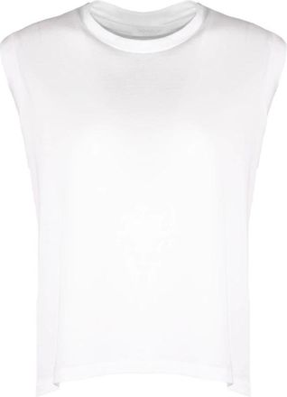 Dondup Femme, Tops, Blanc, Taille: 42 FR T-shirt sans manches en coton