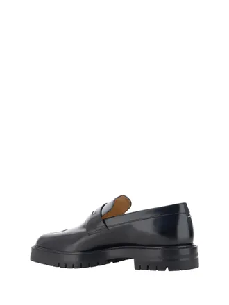 Maison Margiela Mens Loafers Tabi Black Calf Leather