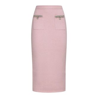 Self Portrait Femme, Jupes, Rose, Taille: 36 FR Jupe Rose Pliss&eacute;e