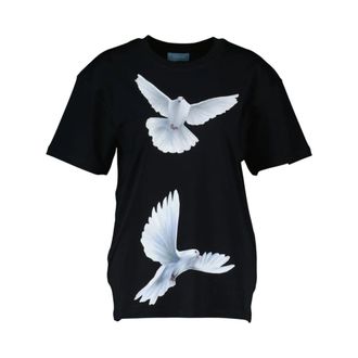 3.Paradis Freedom Doves T-Shirt - - Tops - Damen - Schwarzk - L