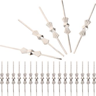 Milisten Verchromte Kronleuchterverbinder 140 St&uuml;ck Metallclips mit Schmetterlingsverschluss f&uuml;r Lampenbefestigung in Wohnzimmer und Esszimmer