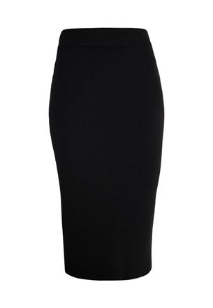 Faina Jersey Bleistiftrock Damen schwarz