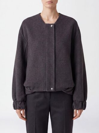 Khaite Blouson bomber Cordan en pure laine &agrave; coupe d&eacute;contract&eacute;e et &eacute;paules tombantes