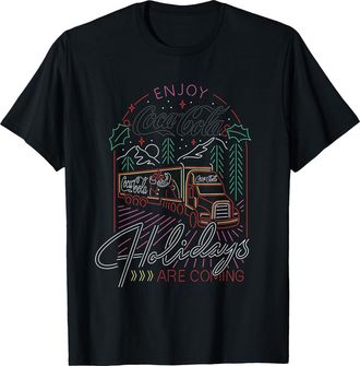 Coca Cola Ware Genie&szlig;en Sie Coca Cola Weihnachten Die Feiertage kommen Neon Truck T-Shirt