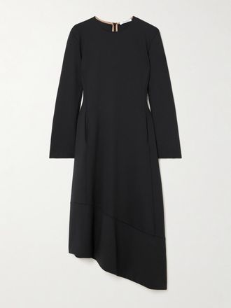 Max Mara Asymmetrisches Midikleid Aus Satin - Schwarz
